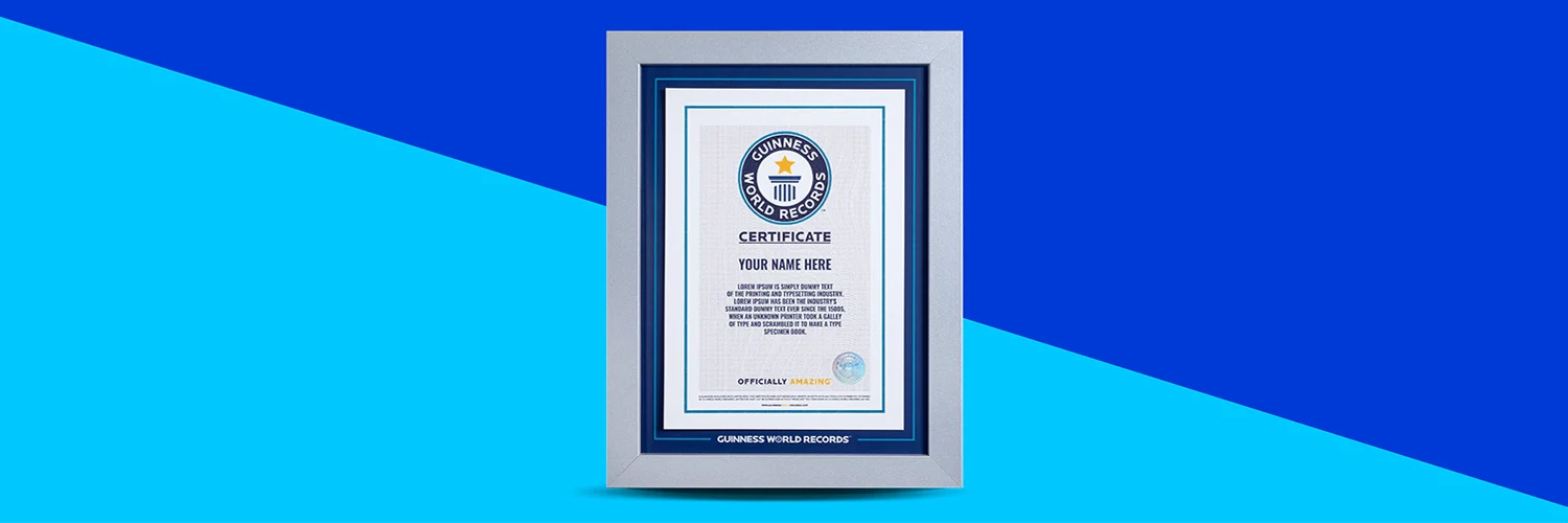 Premium Wooden Certificate Frames | Wall Displays – Guinness World Records