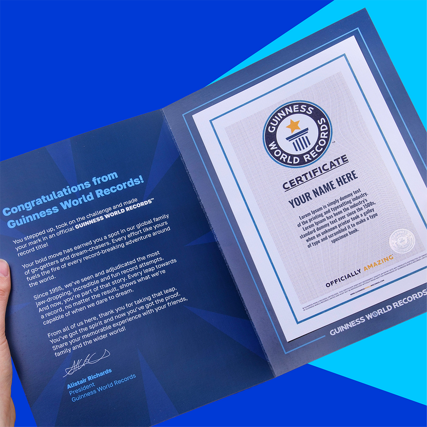 Guinness World Records™ Certificates | Official GWR Store